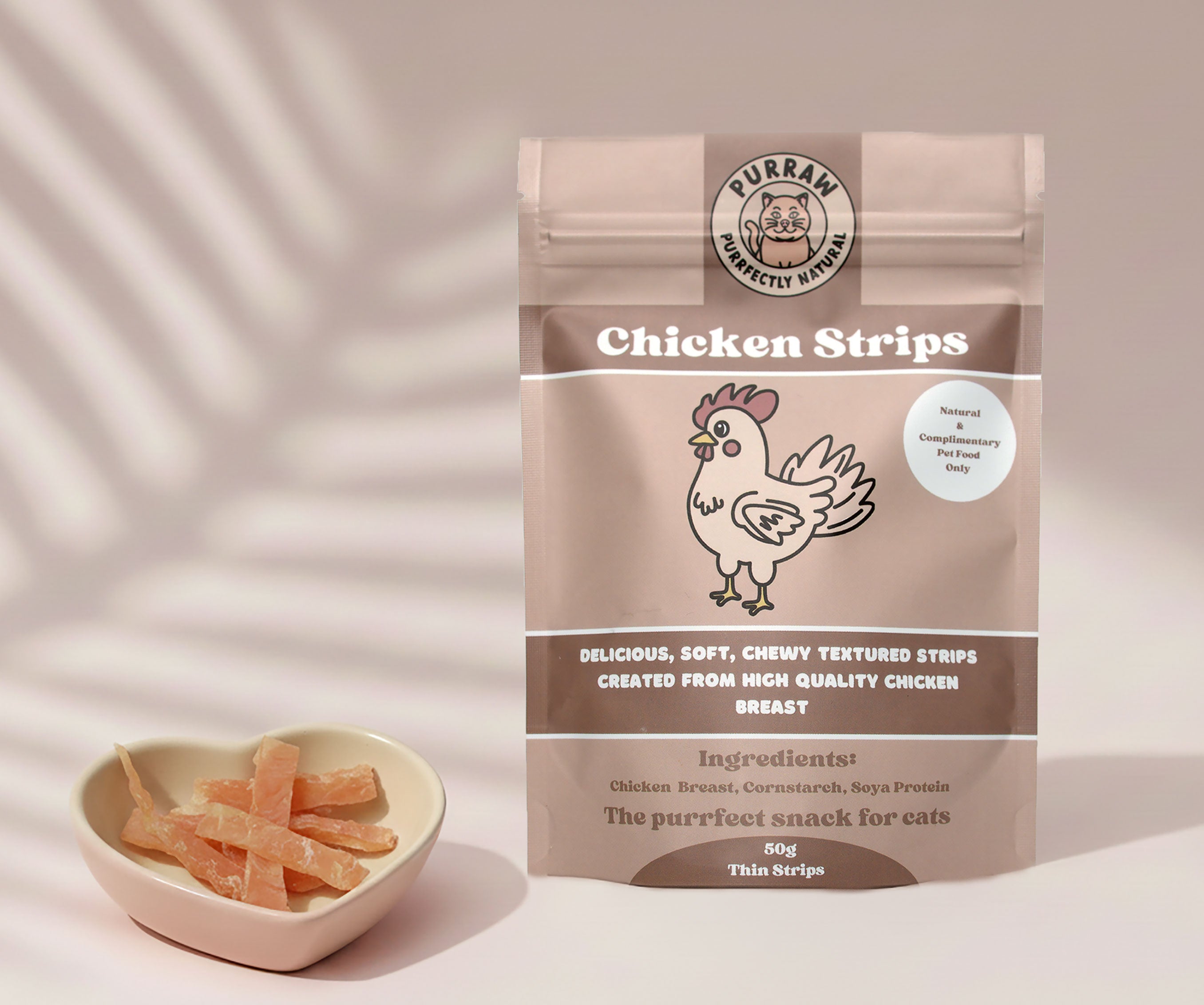Tasty Soft Chicken Strips - 50g – Purraw