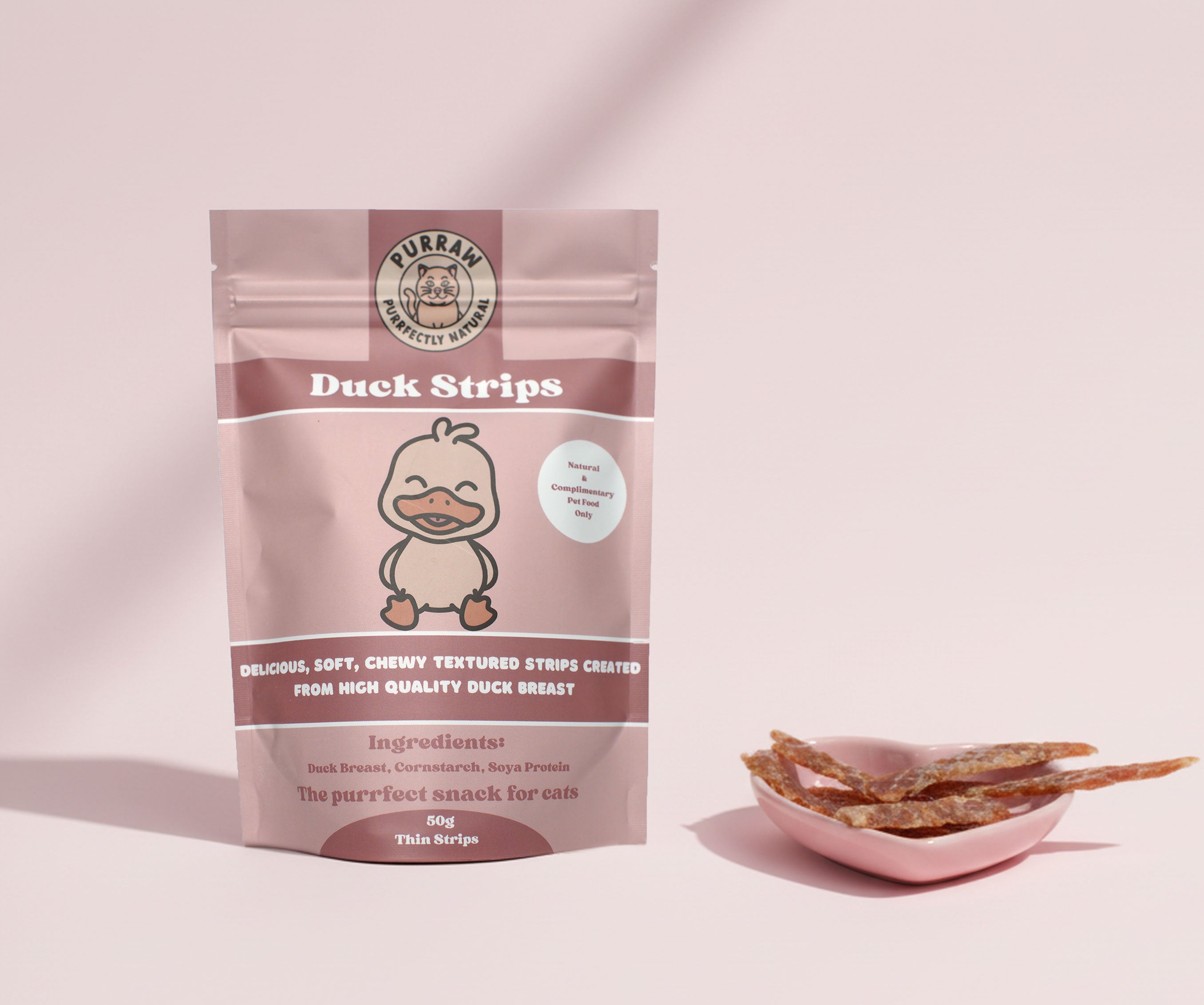 Scrumptious Duck Strips - 50g – Purraw